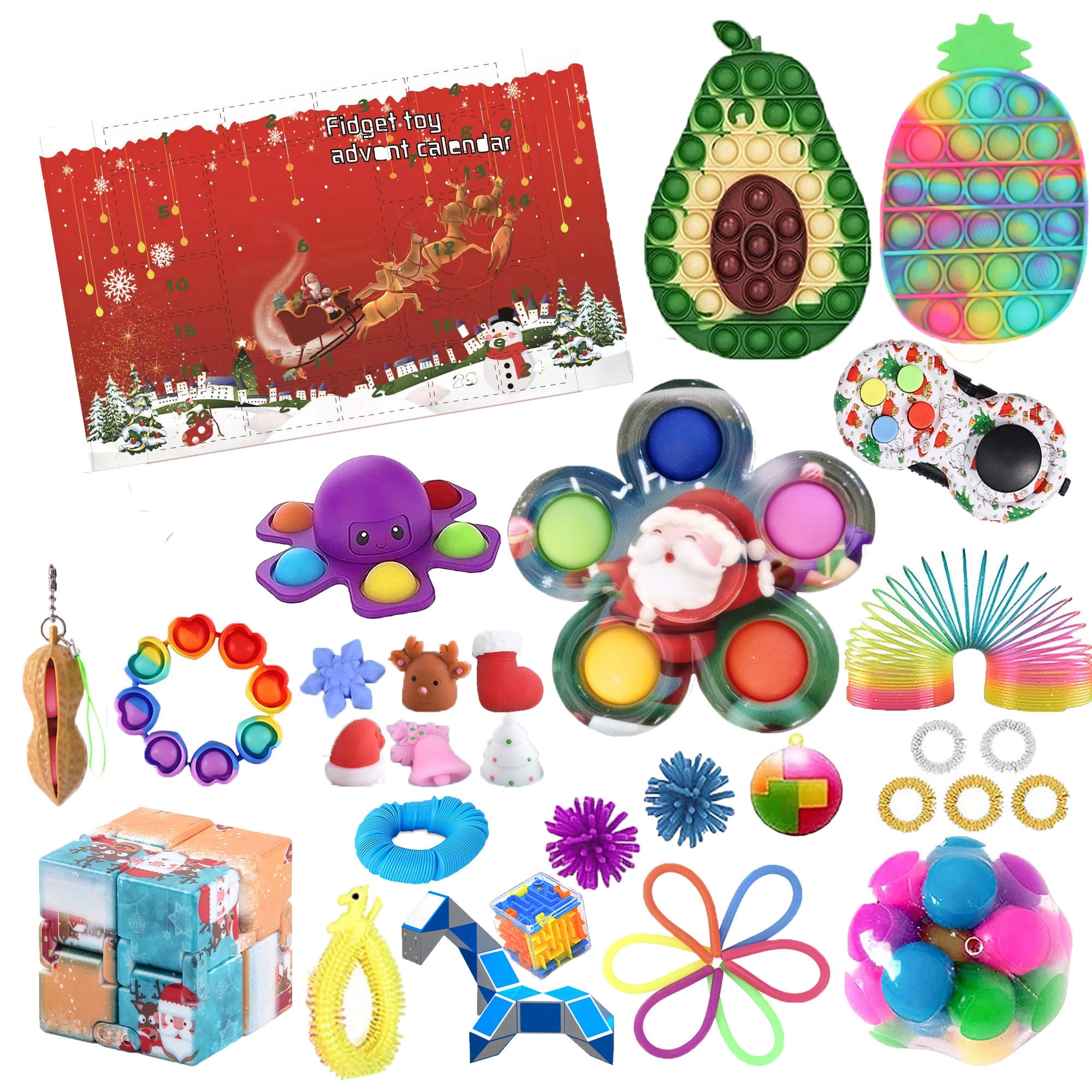 Xmas Calendar Christmas Advent Calendar 2022 24pcs Animal Squishy Toys xmas-calendar-christmas-advent-calendar-2022-24pcs-animal-squishy-toys
