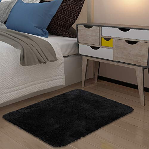 Fluffy Area Rug, Modern Abstract Fluffy Area Rug Indoor Soft Area Rug ...