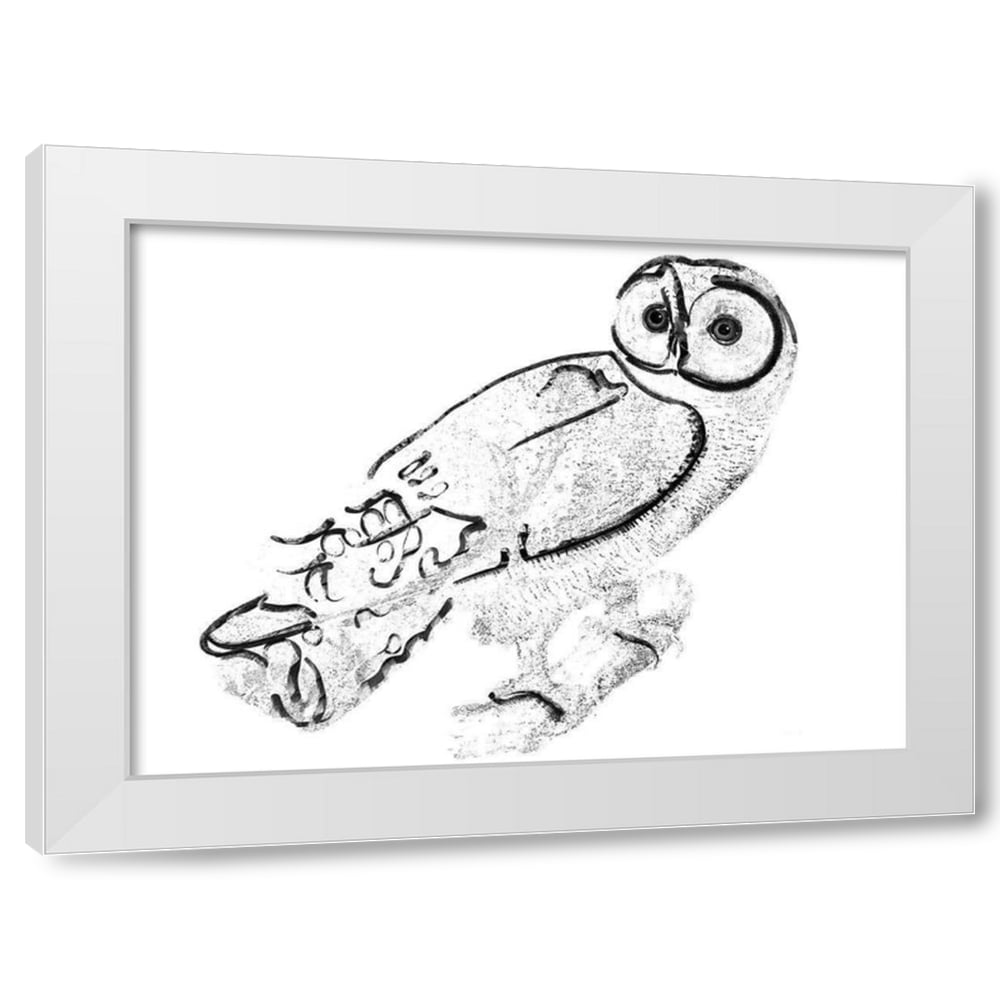 Mindy Sommers 4x14 White Modern Wood Framed Wall Art Titled - Owl ...