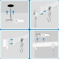 Flexible Ceiling Curtain Track, White Mount Rail with Hanging Kit ...