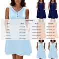 Kvture Womens Crew Neck Sleeveless Dress Summer Casual Pleated Front ...
