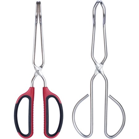 Scissor Tongs 10-Inch Stainless Steel Cooking Tongs, Set of 2 | Walmart ...