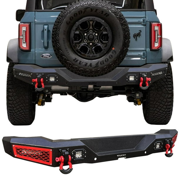 Vijay Steel Black Rear Bumper Fits 2021-2022 Ford Bronco With ...