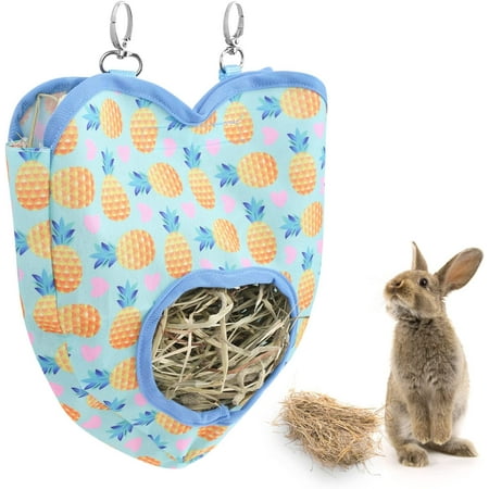 ShenMo 1pcs Rabbit Hay Feeder Bag, Hanging Hay Bag Feeder Holder Feeder ...