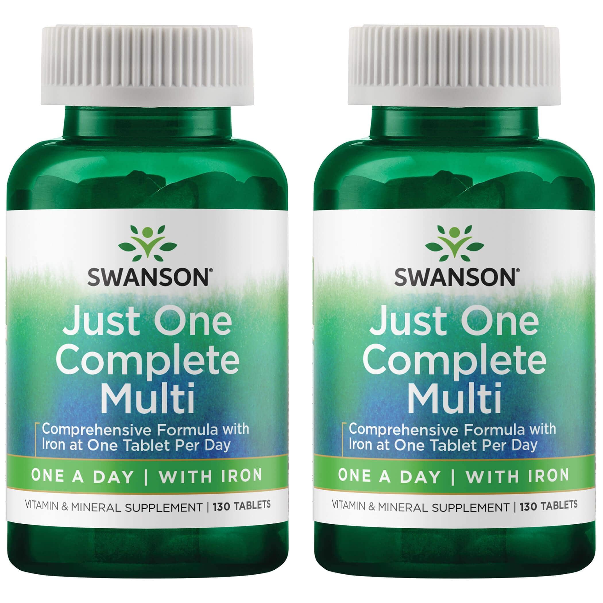 Swanson Just One Multi with Iron 130 Tabs 2 Pack - Walmart.com