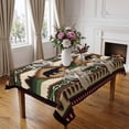 Bear Retro Southwest Ethnic Table Cloth 52x70in, Waterproof Rectangle ...