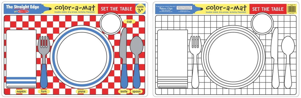 Melissa and Doug Set the Table Color-A-Mat Placemat - Walmart.com