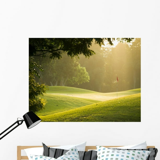 Golf Course Wall Mural by Wallmonkeys Peel and Stick Graphic (48 in W x ...
