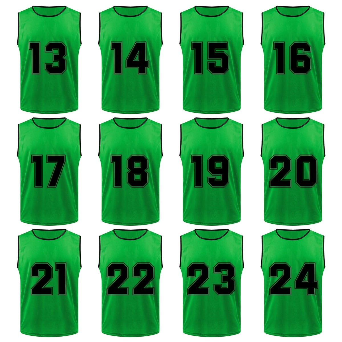 Click here for Toptie 12 Pack Numbered Scrimmage Team Practice Pi... prices