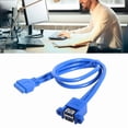 Zecic Double Ports Cable USB3.0 Female Panel Motherboard 20Pin Header ...