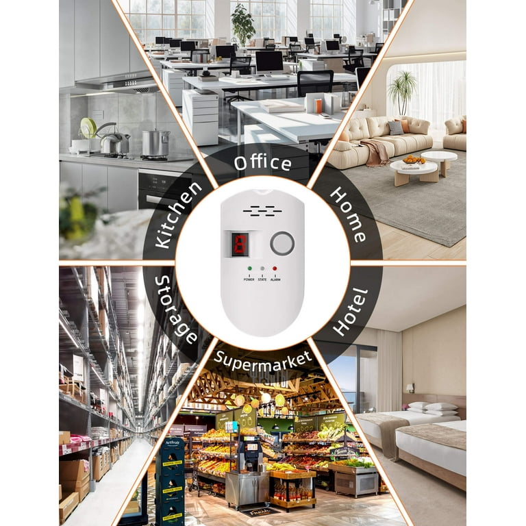 Natural Gas Detector Security Co+Ex Fire Alarm Security System Home