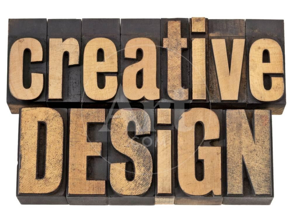 Creative Design Creativity Concept Isolated Text in Vintage Letterpress ...