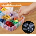 3 Tier Clear Transparent Plastic Stackable Storage Box - Adjustable ...