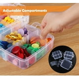 3 Tier Clear Transparent Plastic Stackable Storage Box - Adjustable ...