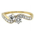10K Yellow Gold Forever Us 2 Stone Real Diamonds Engagement Promise ...