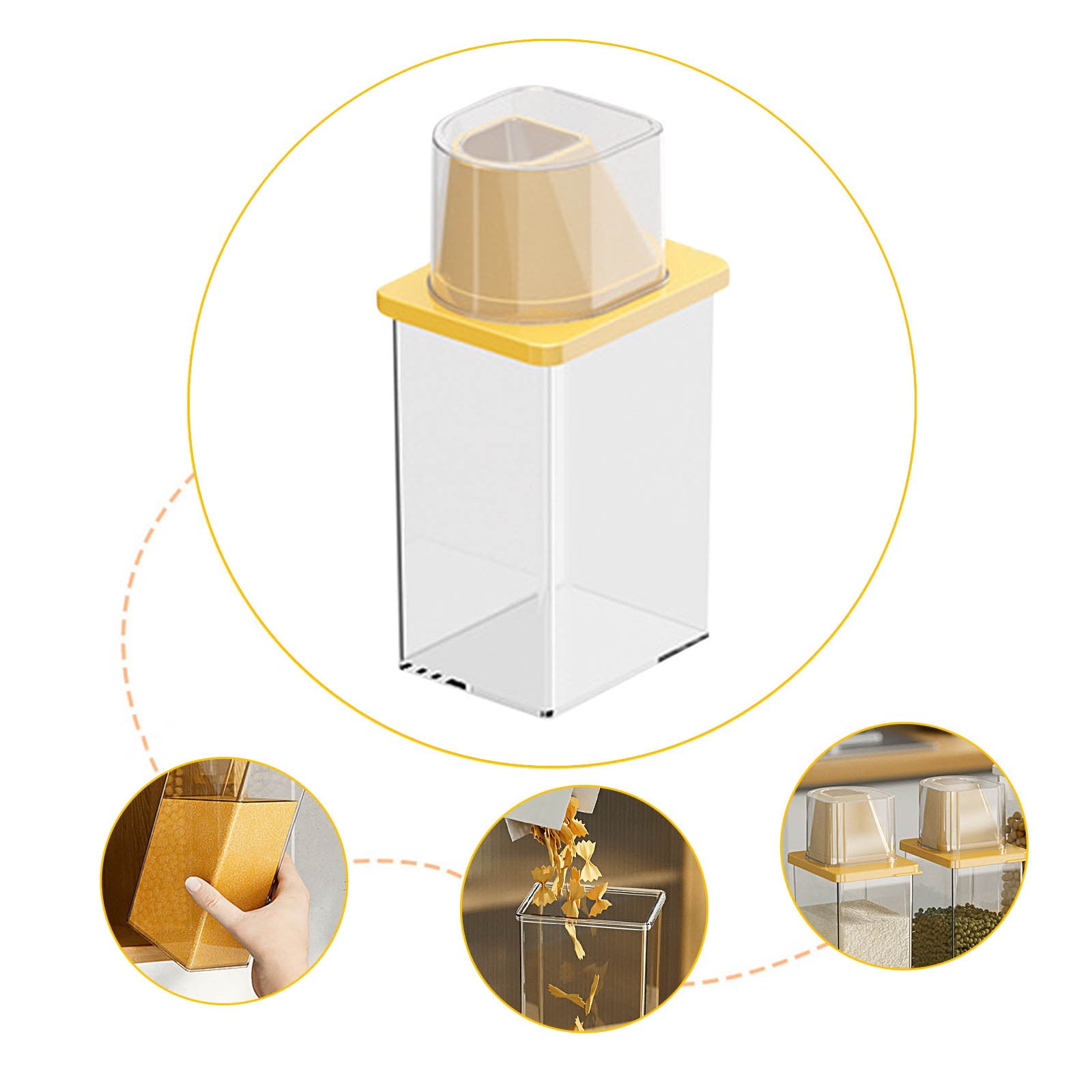 Lingouzi Household Airtight Food Storage Containers, Kitchen Airtight ...