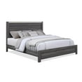 Beautiful 6pc King Size Dark Gray Finish Panel Bed Set Storage Wooden ...