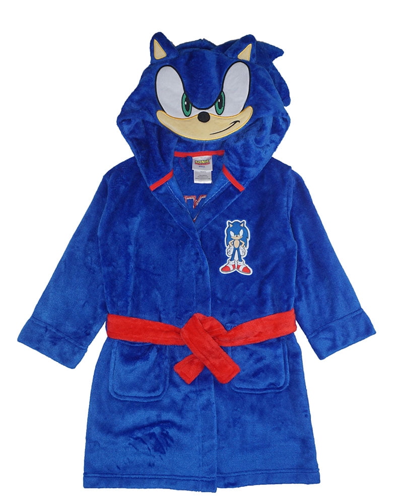 Sonic The Hedgehog Boys Blue Costume Plush Robe - Walmart.com