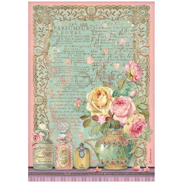 Stamperia Rice Paper Sheet A4-Rose Parfum Parfumeur Royal - Walmart.ca