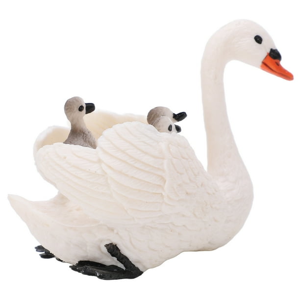 Swan Model Toy, Improve Curiosity Lifelike White Swan Model Carrying ...
