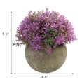 K-Cliffs 5-inch Artificial Topiary Purple Plant in Pot for Home Decor ...