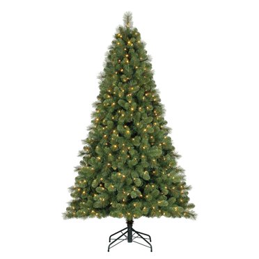Puleo 7.5' Pre-lit Augusta Pine Tree - Walmart.com