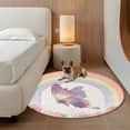 Butterfly 4' Round Rug for Cozy Reading Nook Home Office Chair Area ...