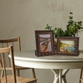 Vintage 5x7 Picture Frames Set of 2, Brown Tabletop or Wall Photo Frame ...
