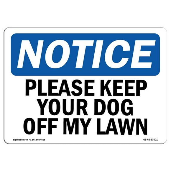 Keep Dog Off Lawn Sign