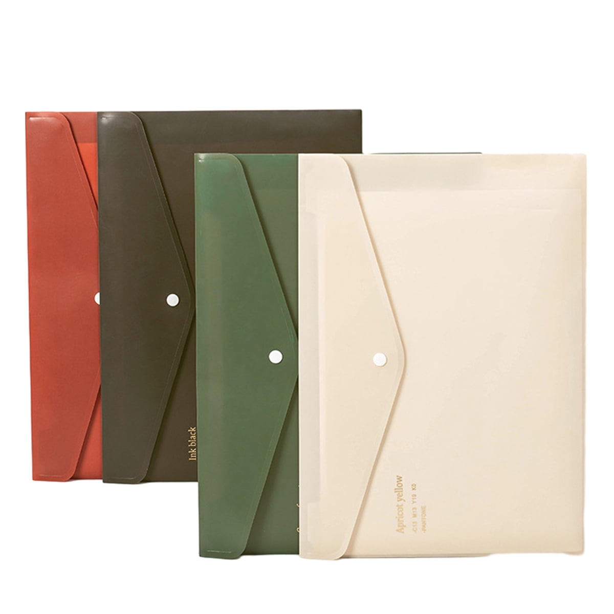 Poly Envelopes, File Folders with Snap Button, Assorted Colors Document ...