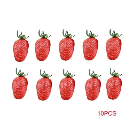 Artificial Strawberries Fruits Realistic Plastic Strawberry Model Props ...