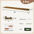 Picture Ledge Wall Shelves 48 inch Width Set of 2, Solid Pine Wood ...