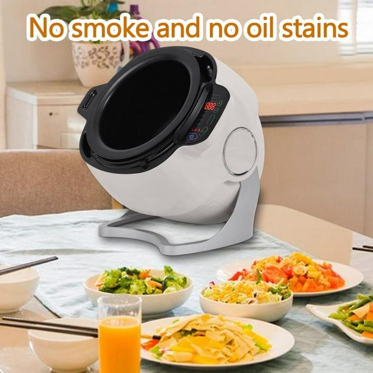 Portable Cooker 1000W Automatic Cooking Machine - 6L Smart Stir Fry Wok ...