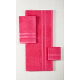 Mainstays Performance Solid 6-Piece Bath Towel Collection - Fuchsia ...