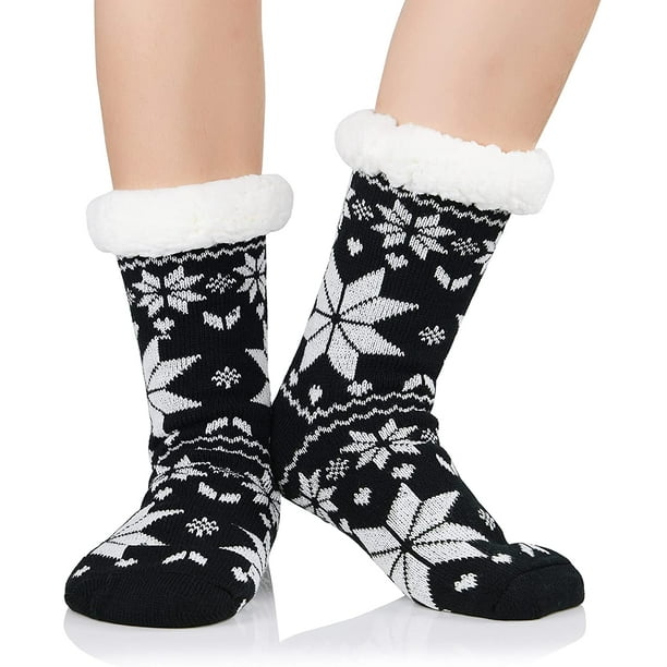 Zando Womens Warm Fuzzy Slipper Socks Fluffy Sherpa Fleece Socks Cozy