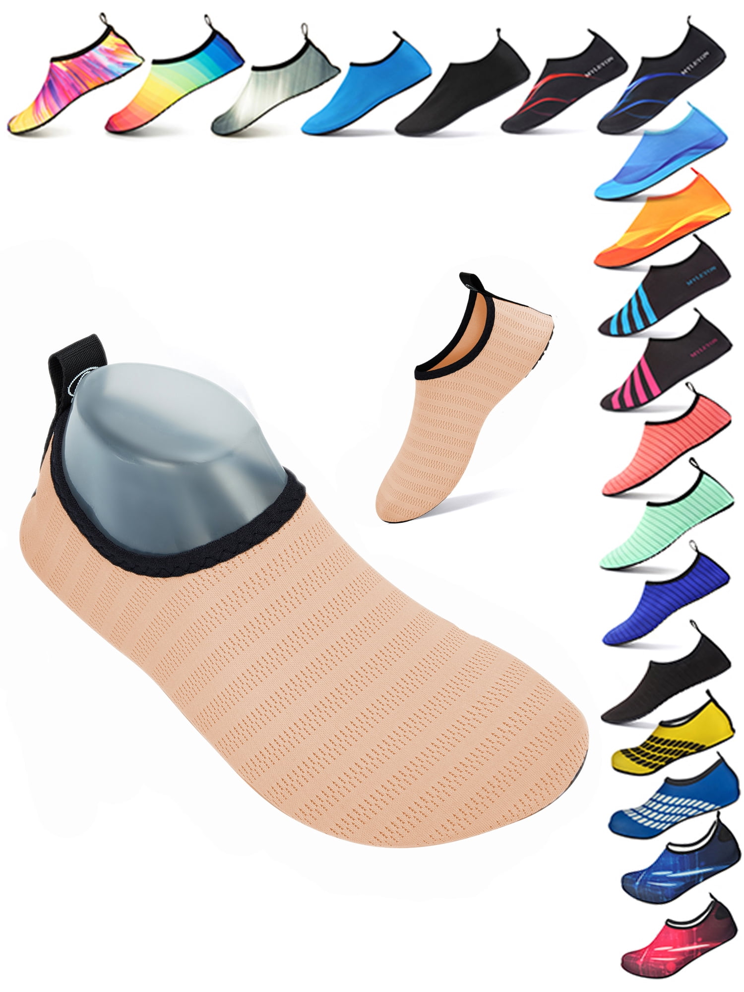 SAYFUT Water Shoes Beach Shoes for Men Women Barefoot Quick-Dry Aqua ...