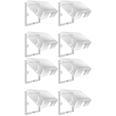 RACO INCORPORATED Outlet Cover, 2-Gang, Vertical, Clear Polycarbonate ...