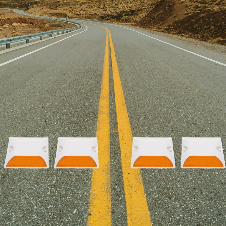 Reflective Pavement Markers USA Sign YELLOW Two SIDED Reflective