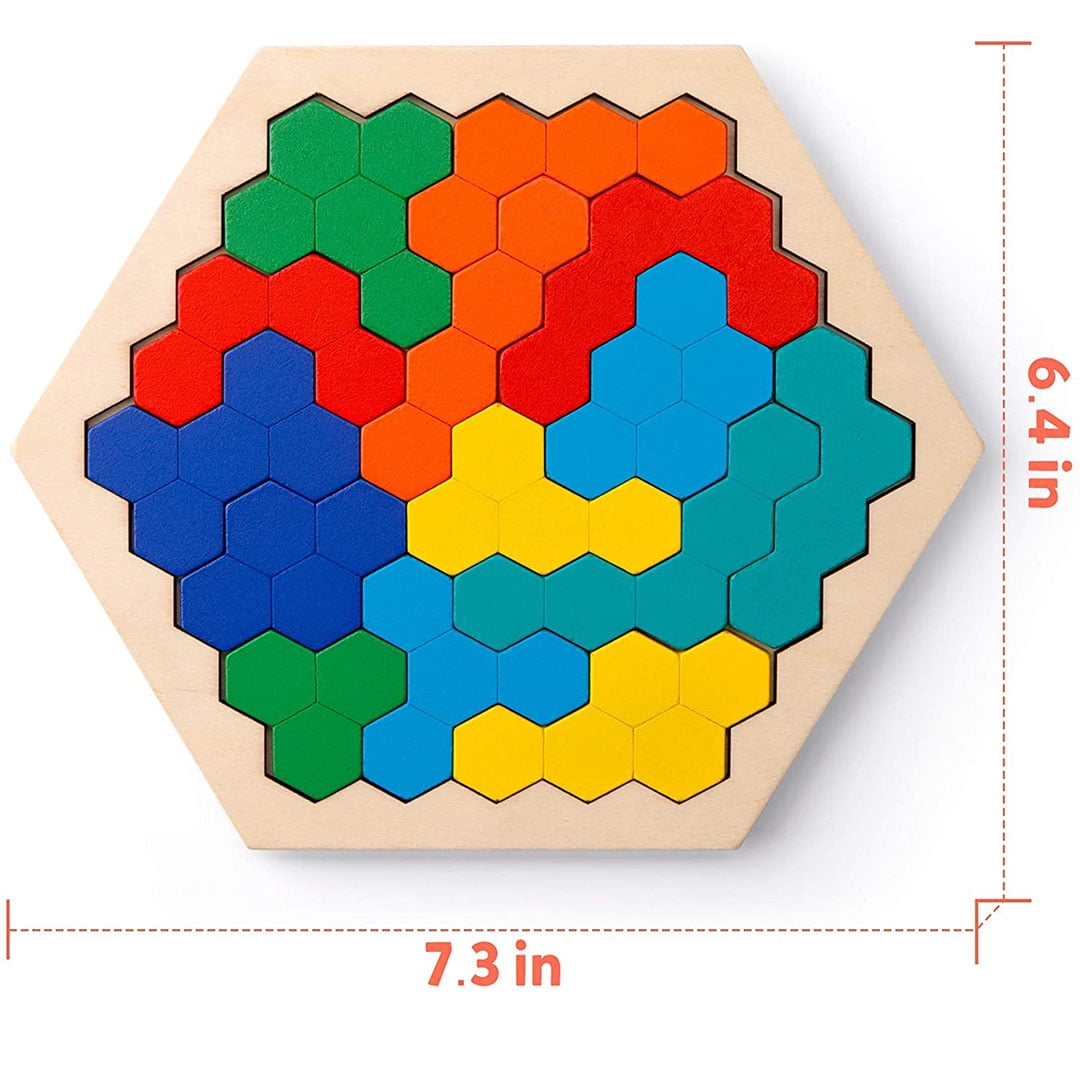 Hexagon puzzle game 90s educational - tidefox