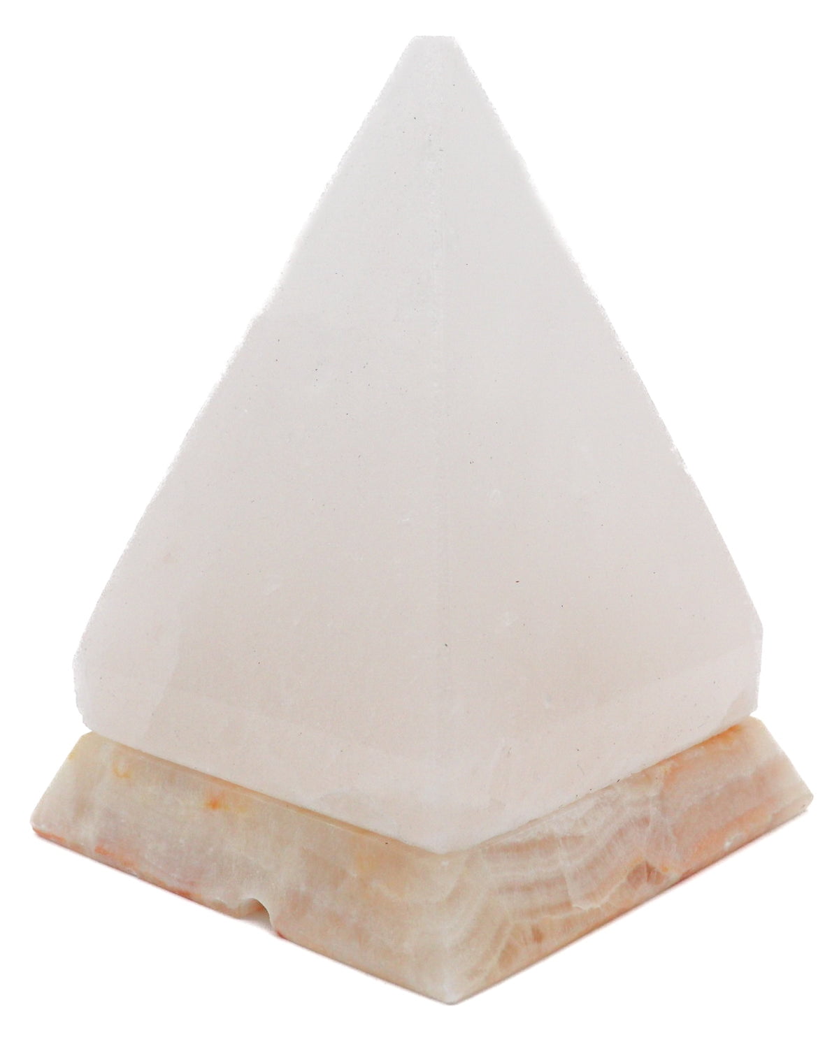 White Pyramid Lamp 8.5" Tall (8-9 lb) Onyx Marble Base - Walmart.com