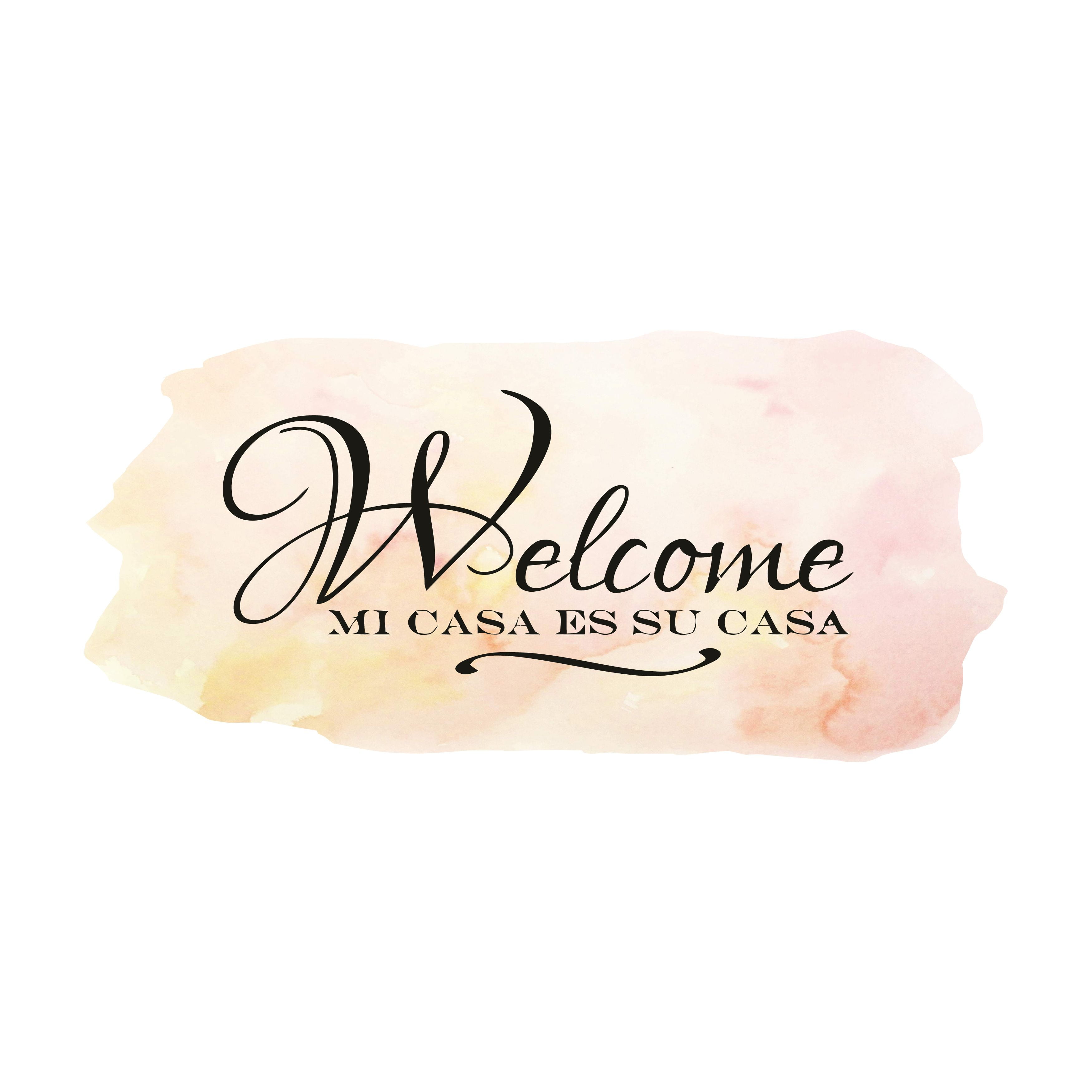 Greetings Wall Decals for Family Hallway - Welcome Entry Quote Sign DIY ...