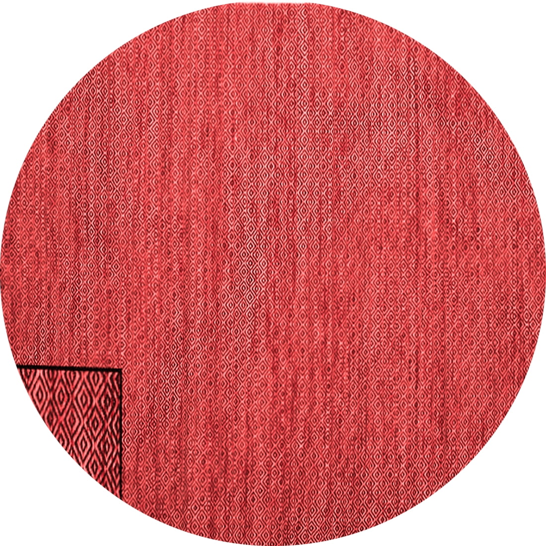 Ahgly Company Indoor Round Abstract Red Contemporary Area Rugs, 8 ...