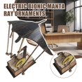 Handcrafted Wooden Manta Ray Automaton - Motorized Swimming Figurine ...