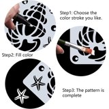 Large Conch Stencils 12x12 Inch Reusable Conch Shell Stencil Sea ...