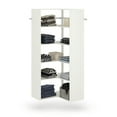 Easy Track Ph42 30-1/2" Wide Corner Closet Organizer System - Grey ...