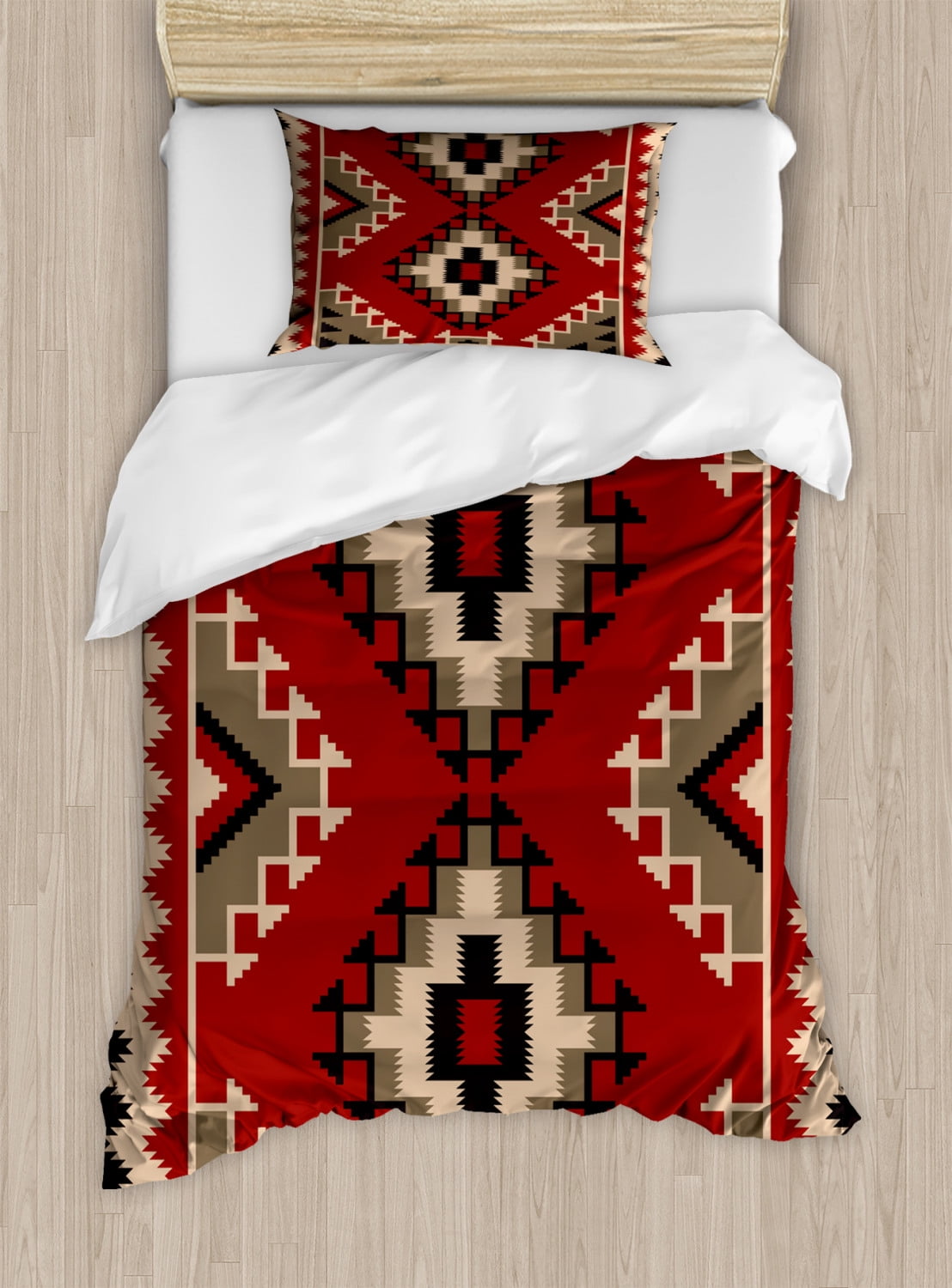 Afghan Twin Size Duvet Cover Set, Middle Eastern Folklore Pixel Art ...