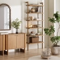 Nathan James Beacon Scandinavian 6-Shelf Wooden Wall Mounted Bookcase ...