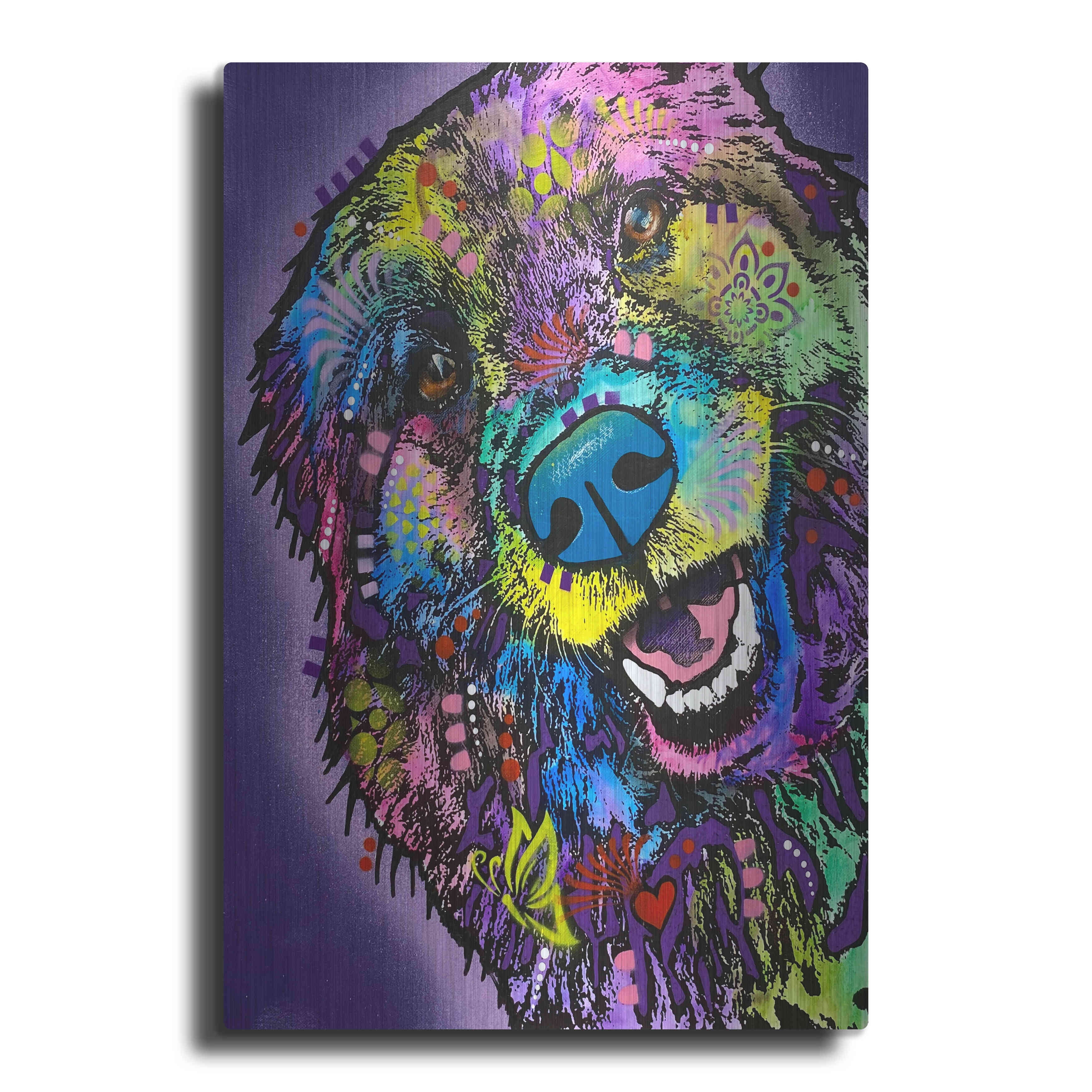 Luxe Metal Art 'Floofer Fren' by Dean Russo, Metal Wall Art, 12"x16 ...