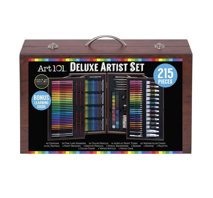 Open Box Art 101 53215 Deluxe Multifunctional Art Set / Kit with 215 ...