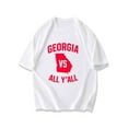 Black T Shirt Georgia Vs All Yall State Outline Graphic Print Casual ...